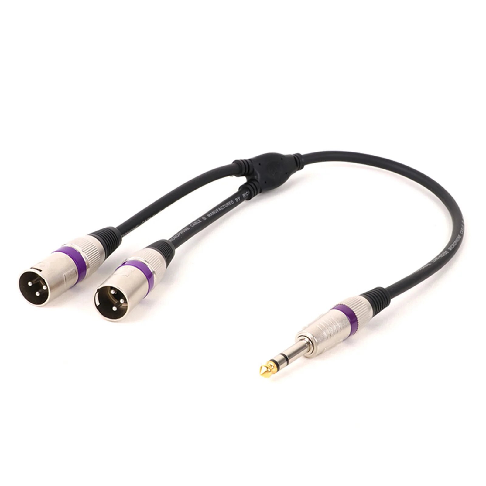 GuerGuo 1/4" TRS на двойной XLR аудиокабель 6 5-M-VT, 0.5m