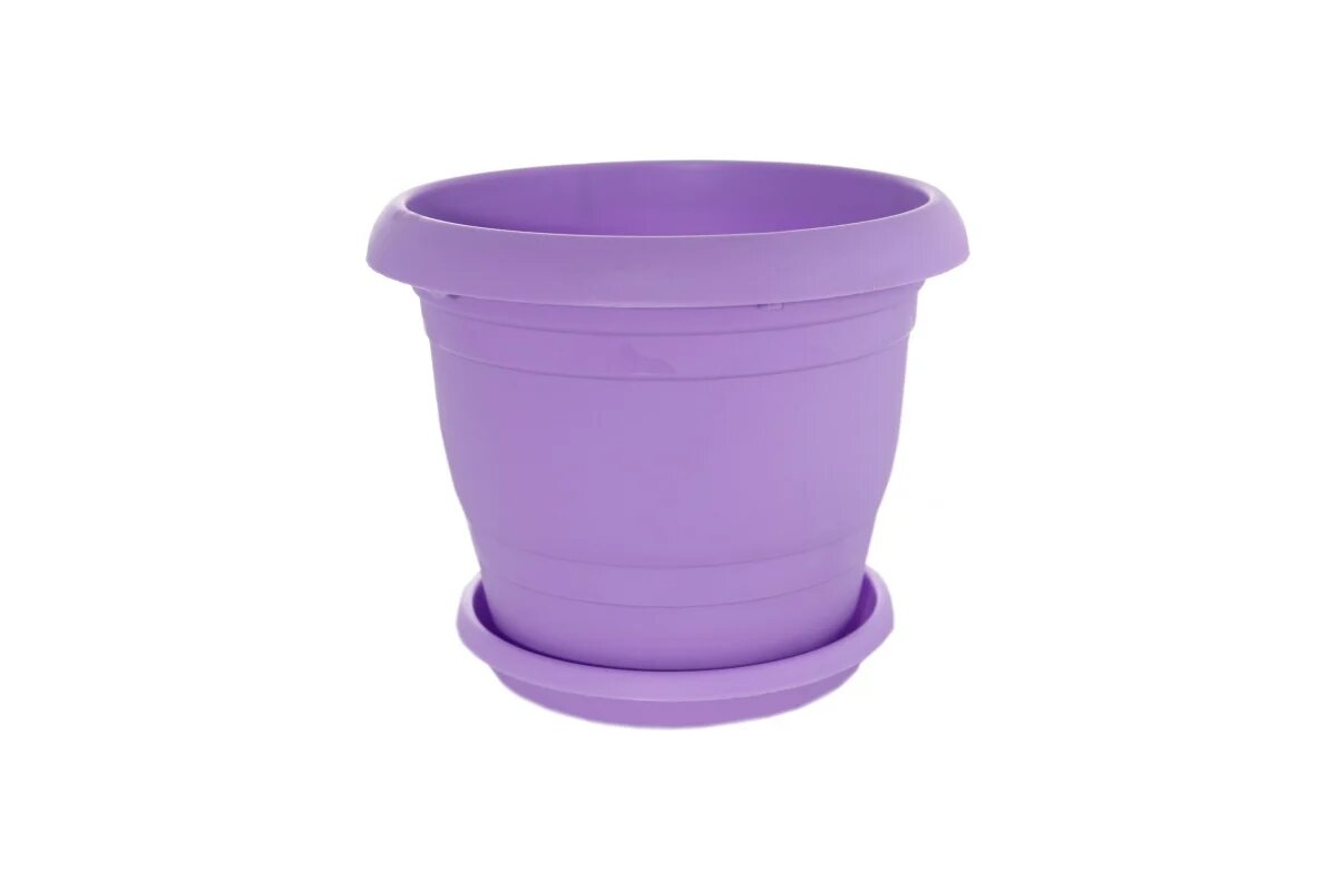 Ангора топрак кашпо 1.8 л сиреневое с поддоном A5210 - практичное декоративное решение