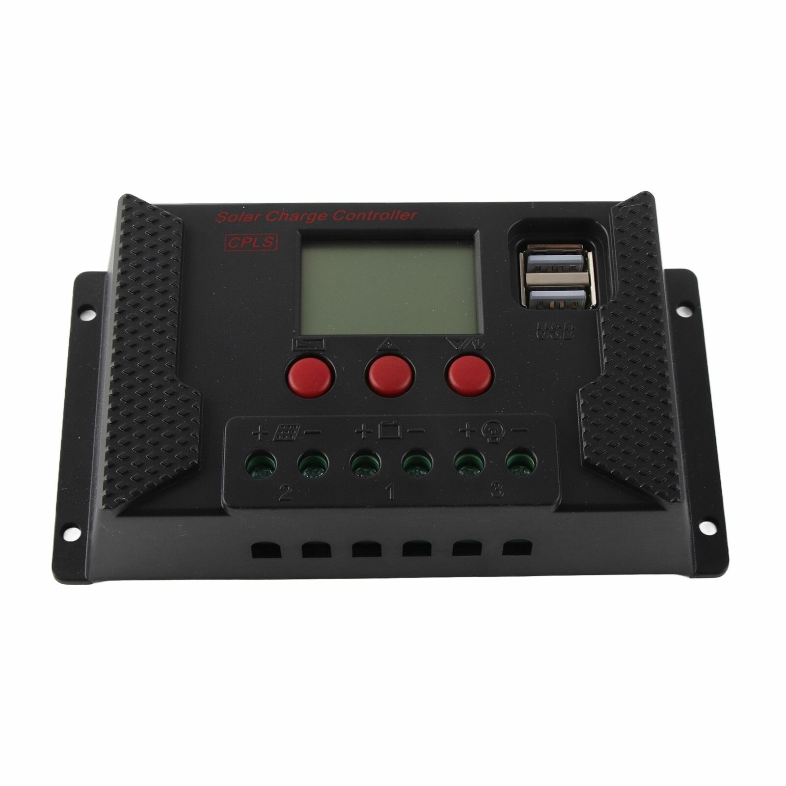 Контроллер заряда солнечной батареи, 30 А, 12 В/24 В, интеллектуальный регулятор зарядки аккумулятора с 2 портами USB