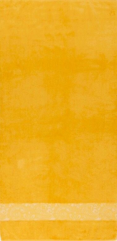 Полотенце махровое для рук и лица, для сауны, для ванны, для бассейна в подарок на День рождения, на Новый год, на Юбилей Осенняя вязь Грушевый Желтый 50*90 см 600 г/м2