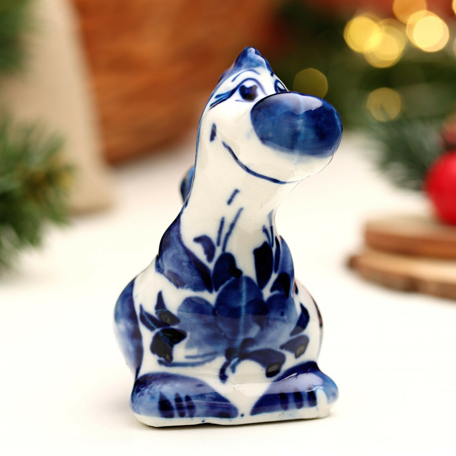 !09 Сувенир(набор 3 штуки) Дракон "Минди", гжель