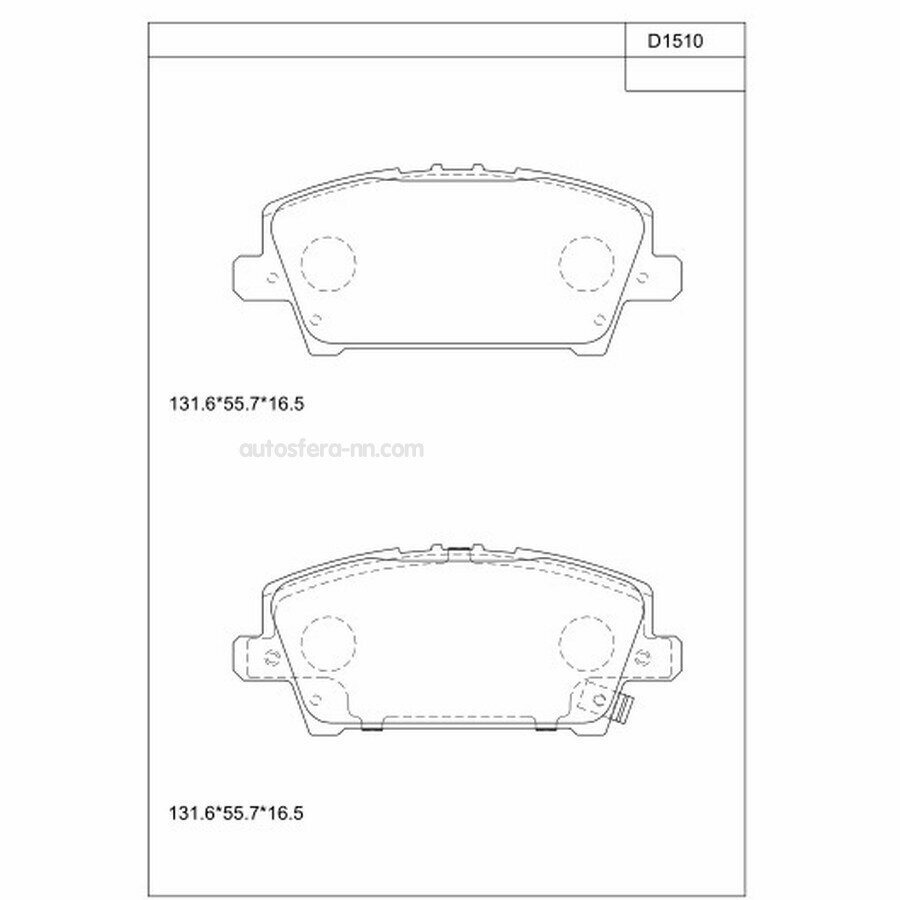 ASIMCO KD1510 колодки тормозные