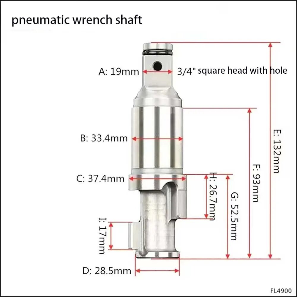 1/2 3/4 1 дюймовый пневматический инструмент пневматический ударный гайковерт наковальня Ось шпинделя молоток запчасти для ремонта блока