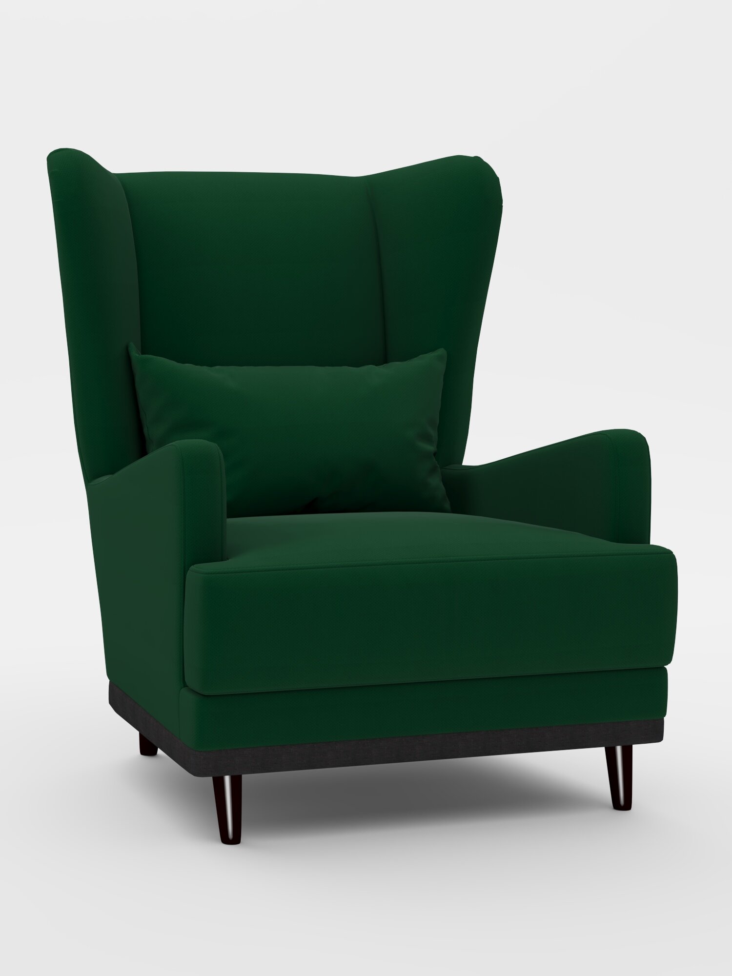 Кресло мягкое Марсель из велюра, темно-зеленый, кресло интерьерное, кресло для гостиной