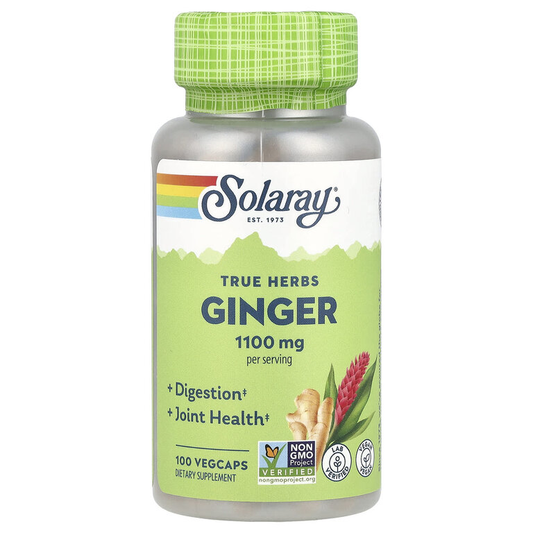 Ginger Root, 100капсул, 550 мг, пищевая добавка из корня имбиря — фото 1
