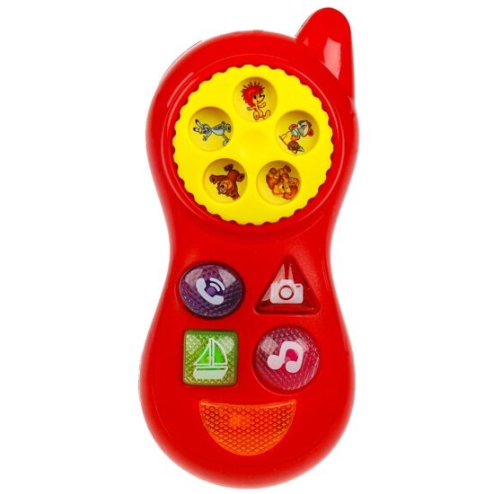 Музыкальная игрушка Умка B1637582-R4 Первый телефончик Шаинский музыка 50 песен, стихов, звуков