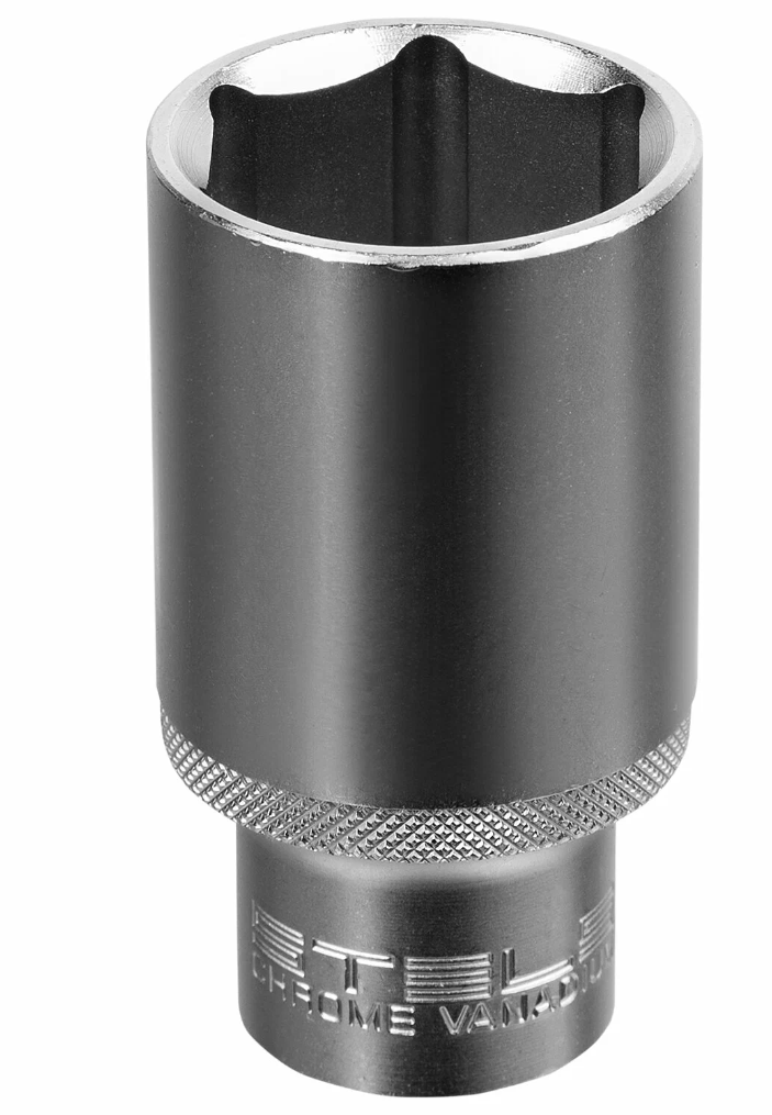 Головка торцевая удлиненная, 30 мм, 6-гранная, crv, под квадрат 1/2"// stels