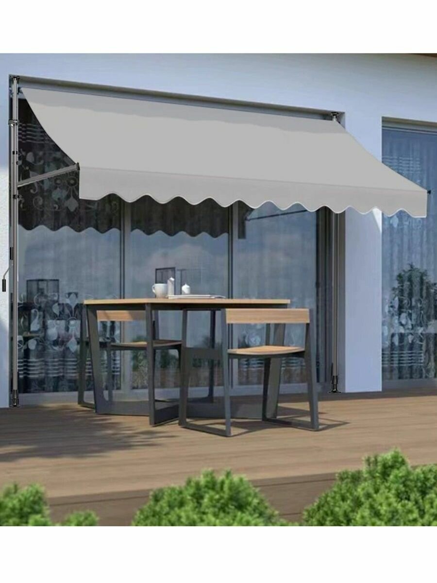 Складной и выдвижной Маркиза локтевая, Локтевой тент для террас и балконов, 2/2,5/3/3,5/4x1,2 м (ширина x выдвижение).