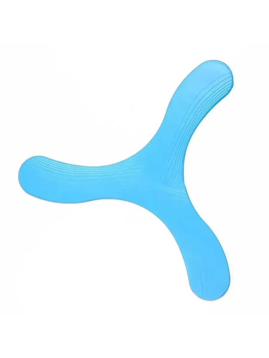 Бумеранг трехлопастной, 23 х 23 см, пластик, голубой