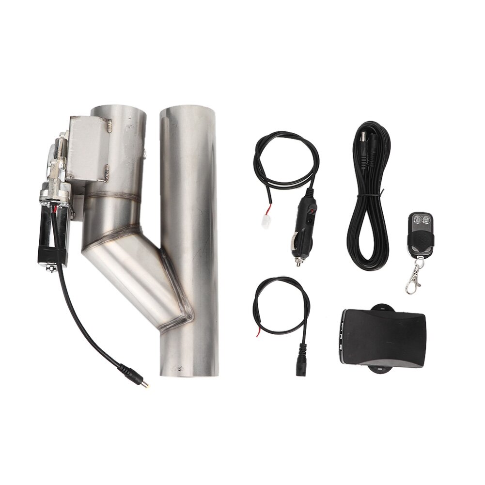 2.5in Stainless Steel Electric Exhaust Downpipe Control Valve Remote Kit Car Accessory