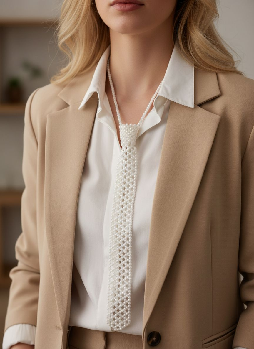 Чокер, жемчуг имитация