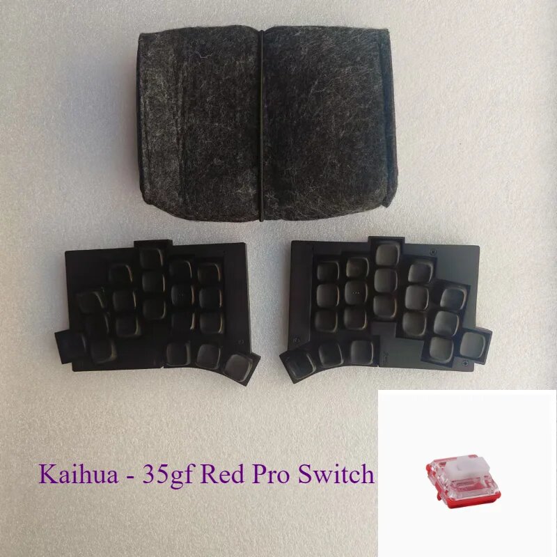 TOTEM 38key Low Profile Split Mechanical Keyboard Black set D