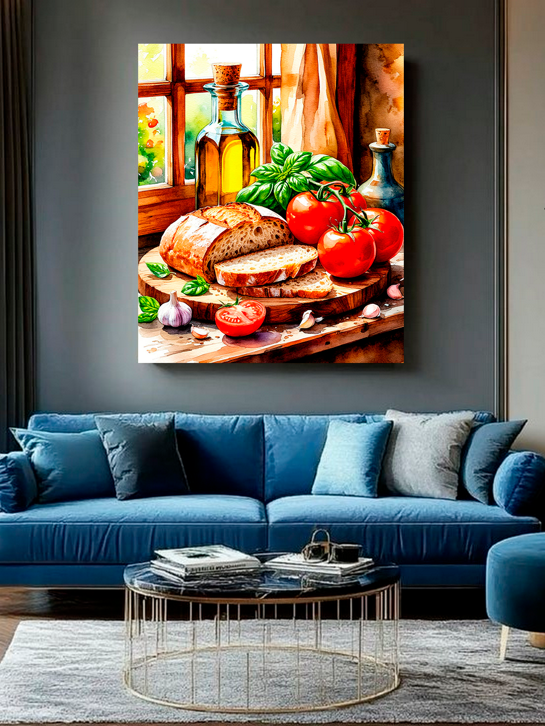 Картина на стену для интерьера "Деревенский натюрморт" 40х50 см, холст на подрамнике, InterToys