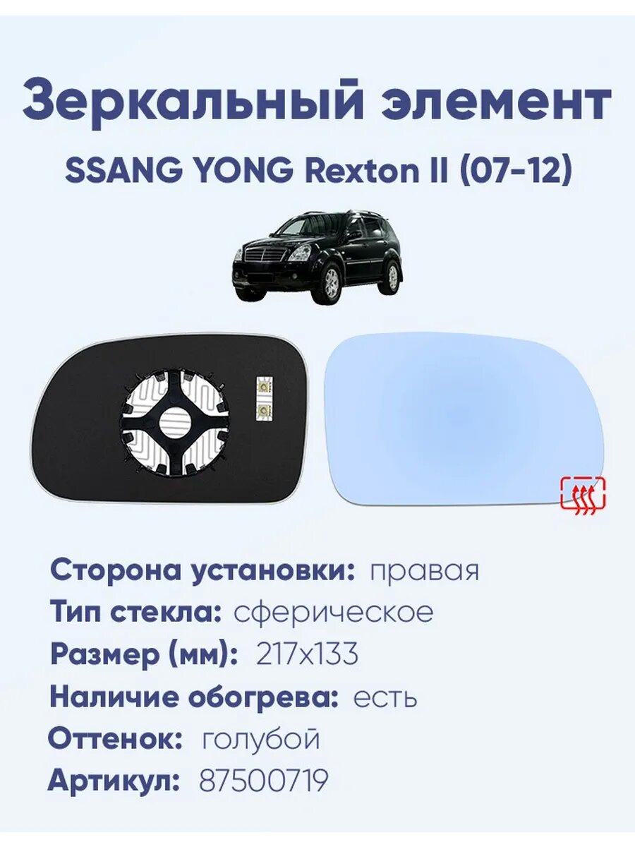 Зеркало SSANG YONG Rexton II (07-12) 87500719