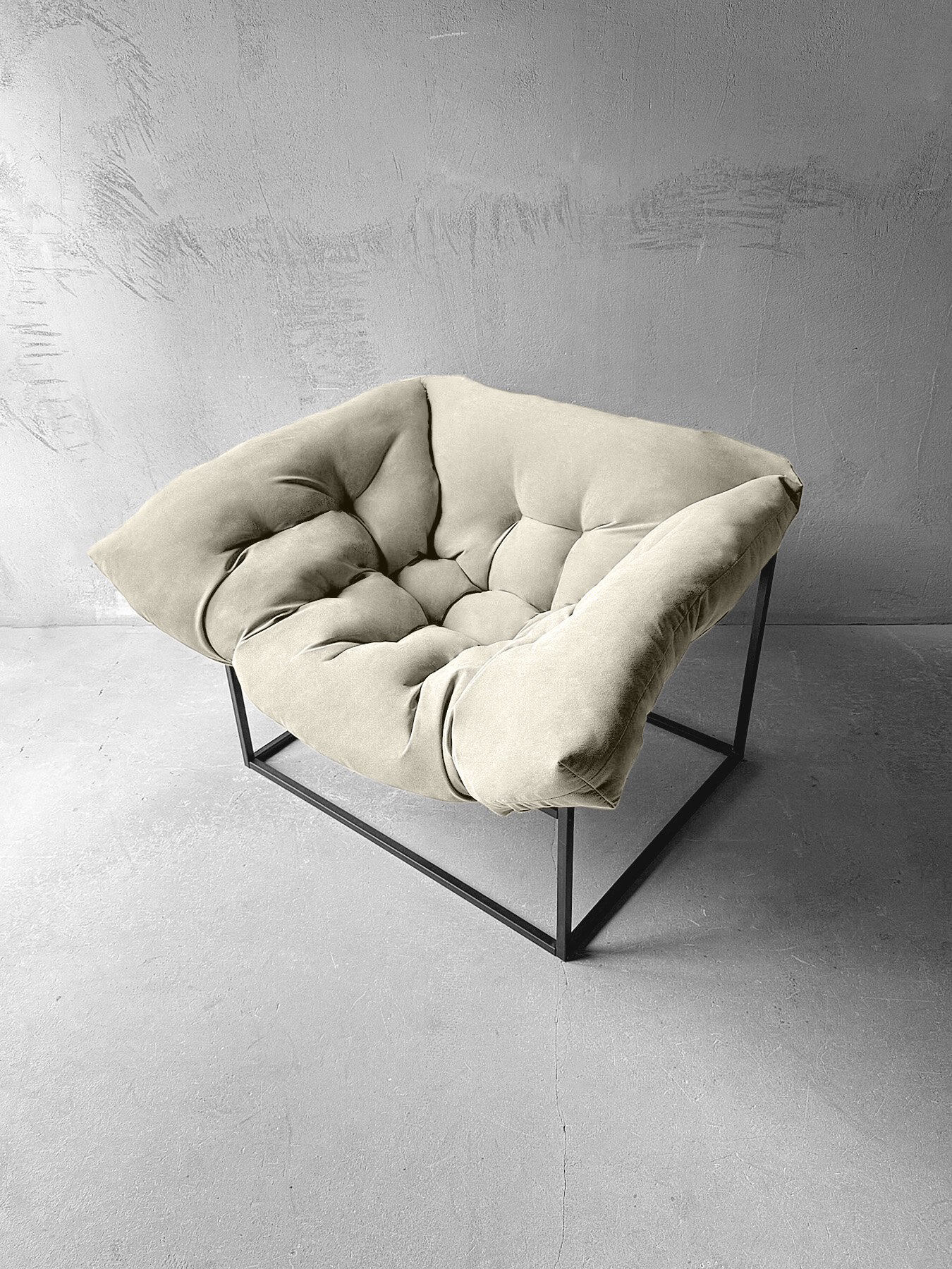 Кресло для отдыха Буффон велюр белый