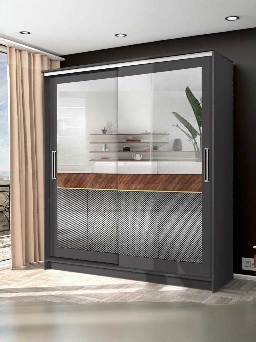 Шкаф-купе 2 метра графит БД-2