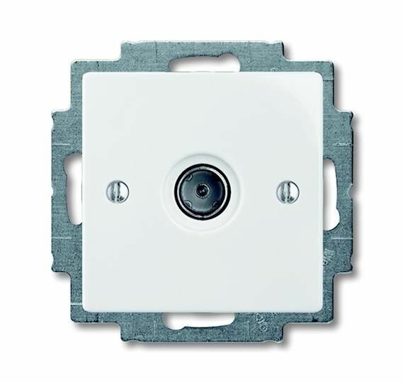ABB Basic 55 Розетка TV оконечная белая 2CKA001724A4276 (1724-0-4276)