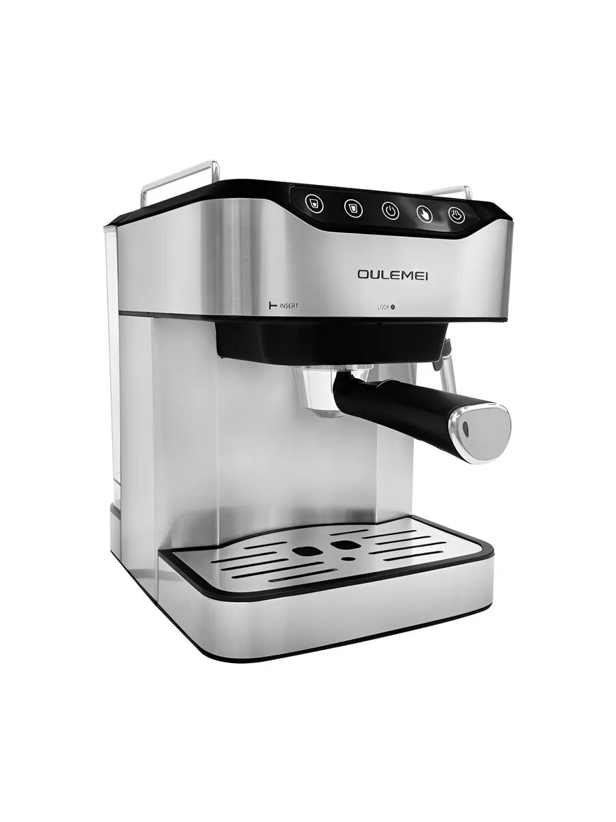 Эспрессо-кофемашина Oulemei OLM-KFB005, нержавеющая сталь, 850Вт, 1,8л