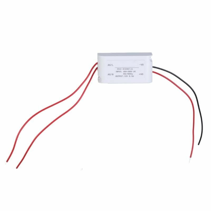 Адаптер питания 85V-265V на 12V 0.5A с кабелем, белый
