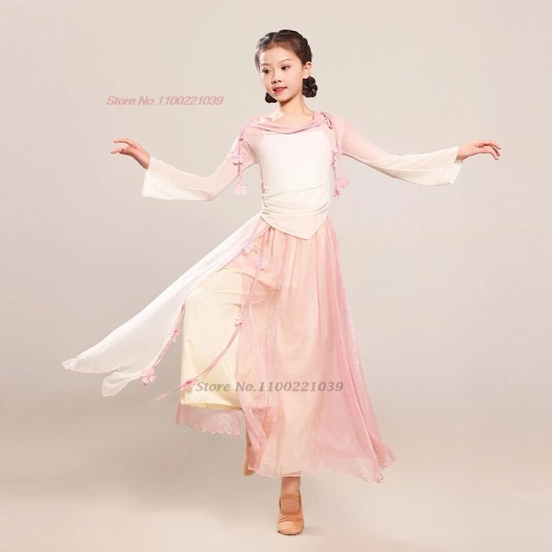 Детский винтажный танцевальный костюм ханьфу 150, color1