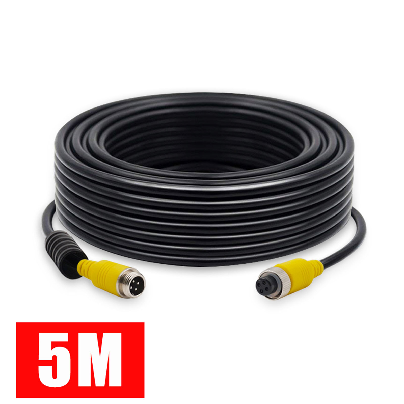 Удлинительный кабель для автомобильного видеорегистратора, 4-контактный, 5 м/16,4 фута, штекер-гнездо, водонепроницаемый, для грузовиков, прицепов, автобусов, автодомов.