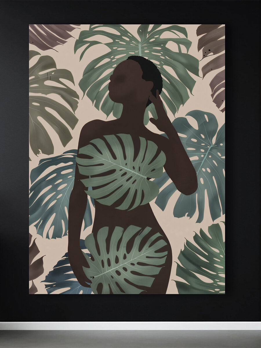 Картина интерьерная - "Абстрактные люди, силуэты" , 40х60 см.