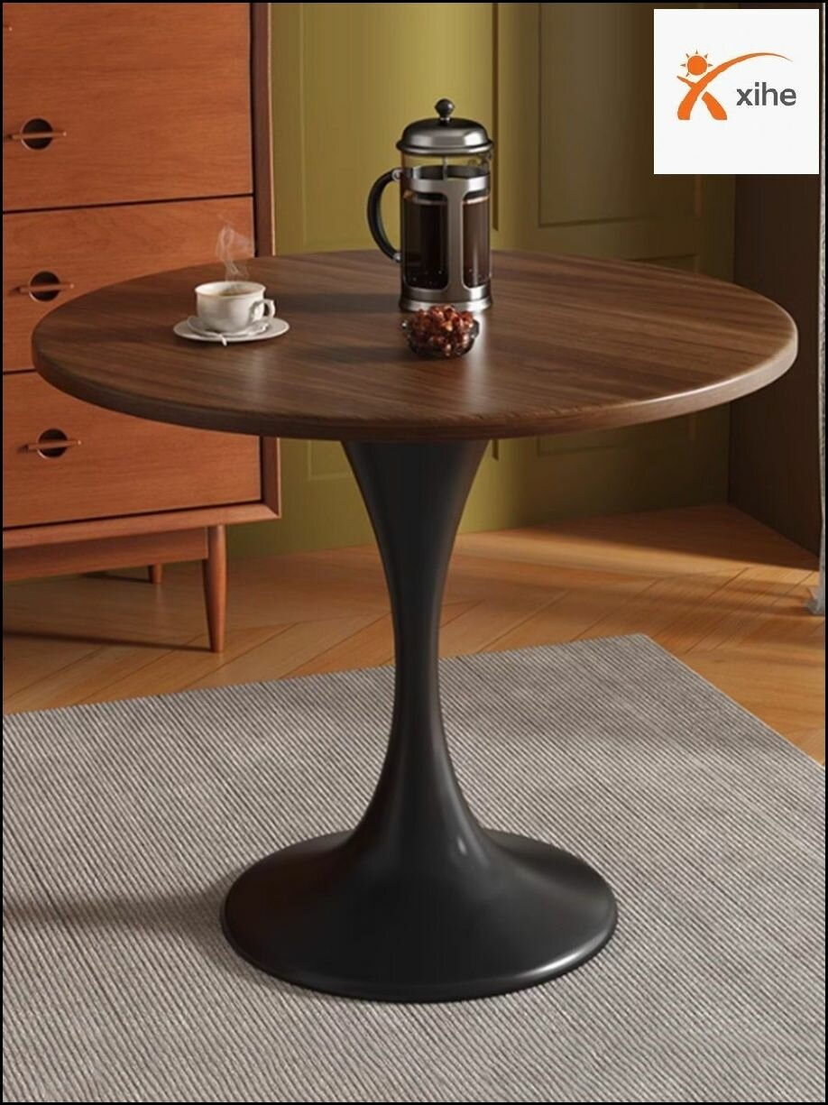 Стол обеденный Кофейный столик круглый Массив дерева для кухни и гостиной, 50/60/70/80/90/100 х 73см