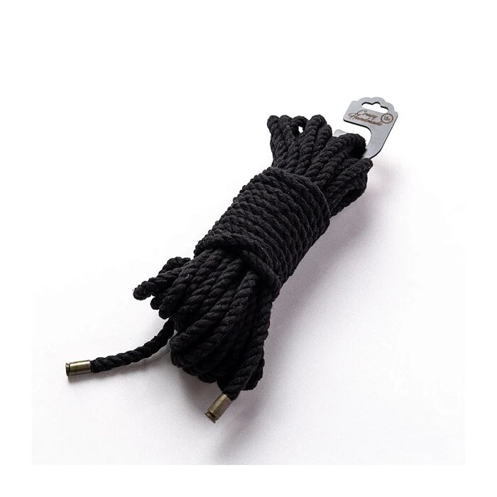 Веревка BDSM Crazy Hadmade для бондажа 100% хлопок 15 метров, черная