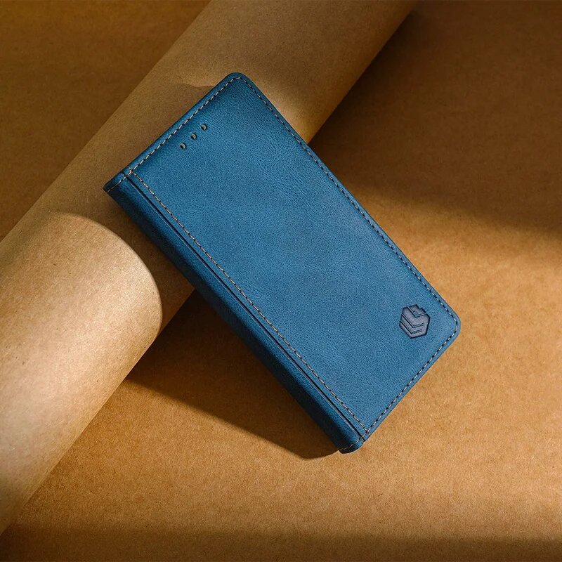 Кожаный чехол-книжка Dark Blue для iQOO Neo 10 Global