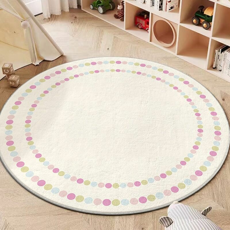Новый круглый ковер из искусственного кашемира, современный детский ковер в стиле минимализма.120*120cm