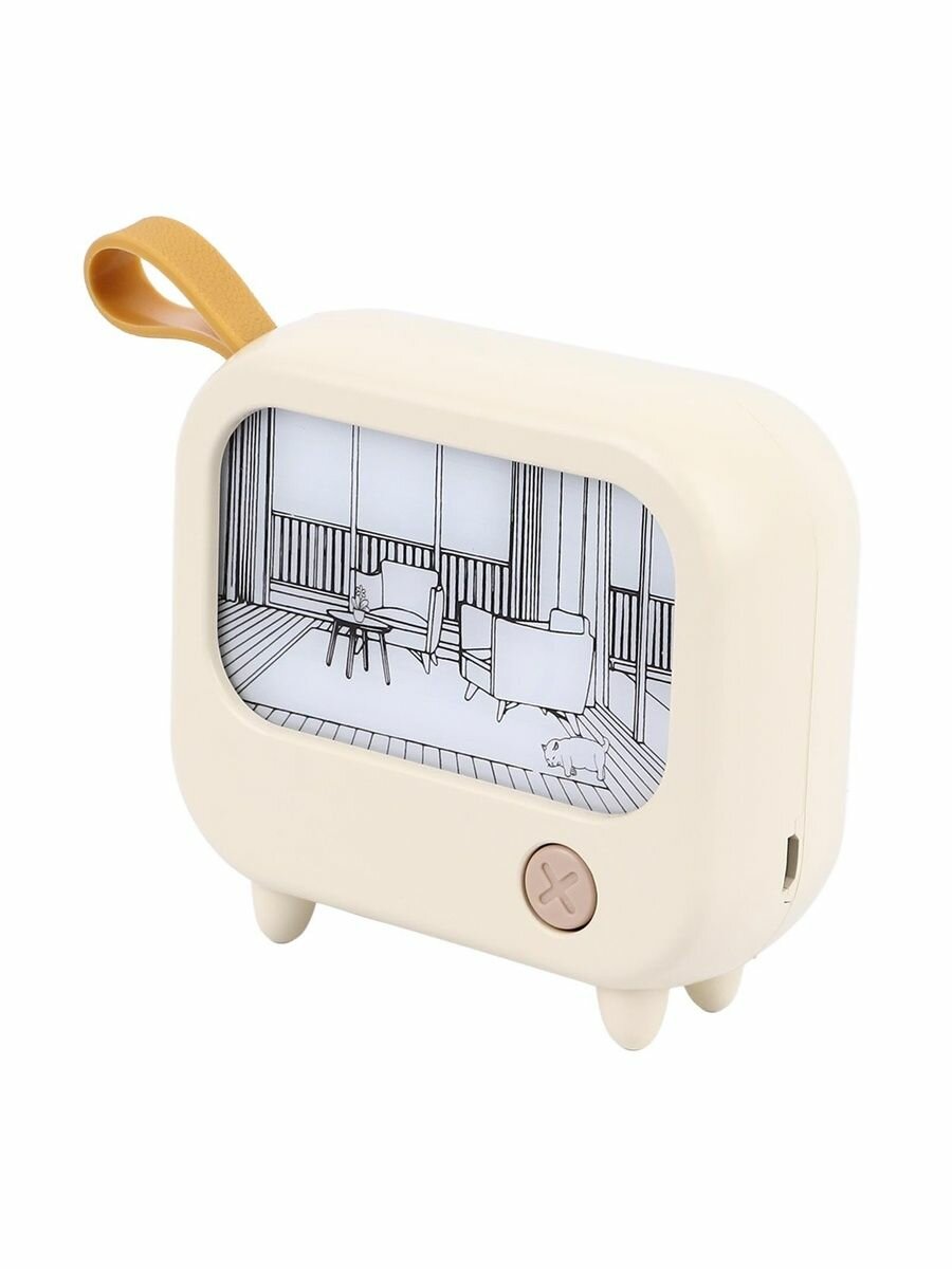 Ночник с изображением телевизора, 2 режима подсветки, USB-зарядка