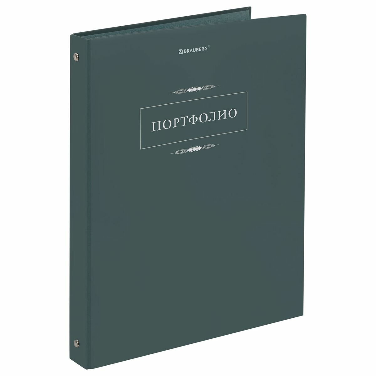 Папка-портфолио универсальная Brauberg "Classic", 20 файлов, 4 кольца, матовая 7Бц (117554)