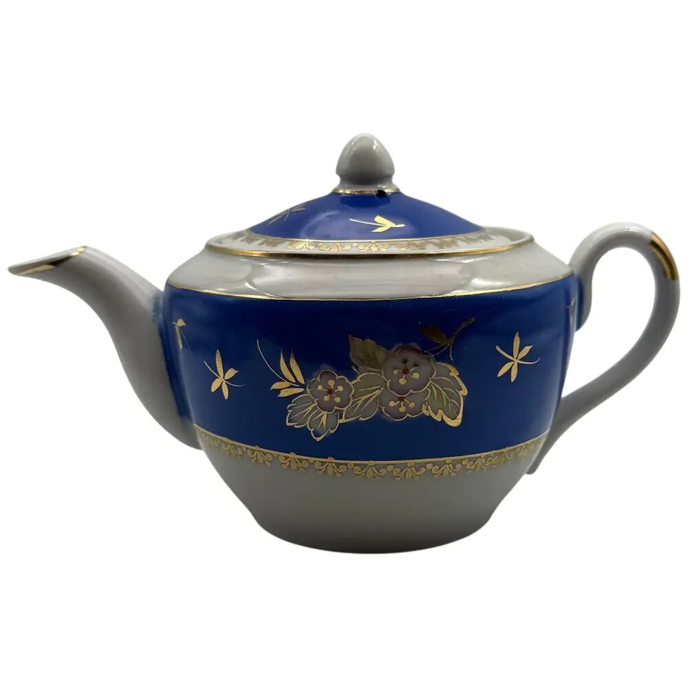 Чайник заварочный "Яблоневый цвет", 500 мл, 1953-1957 гг, Полонне, СССР
