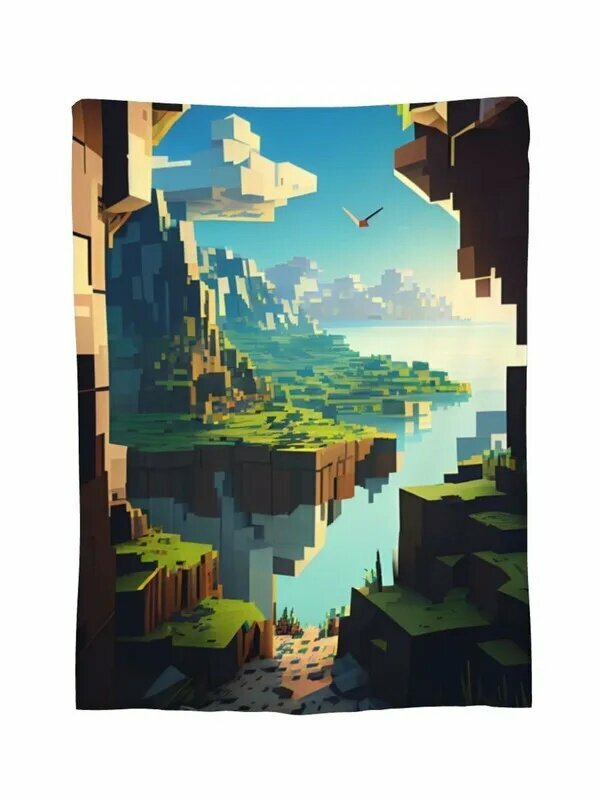 MXEB Плед с фотопринтом Minecraft Пледы Майнкрафт , Фланель, 200 см х 150 см
