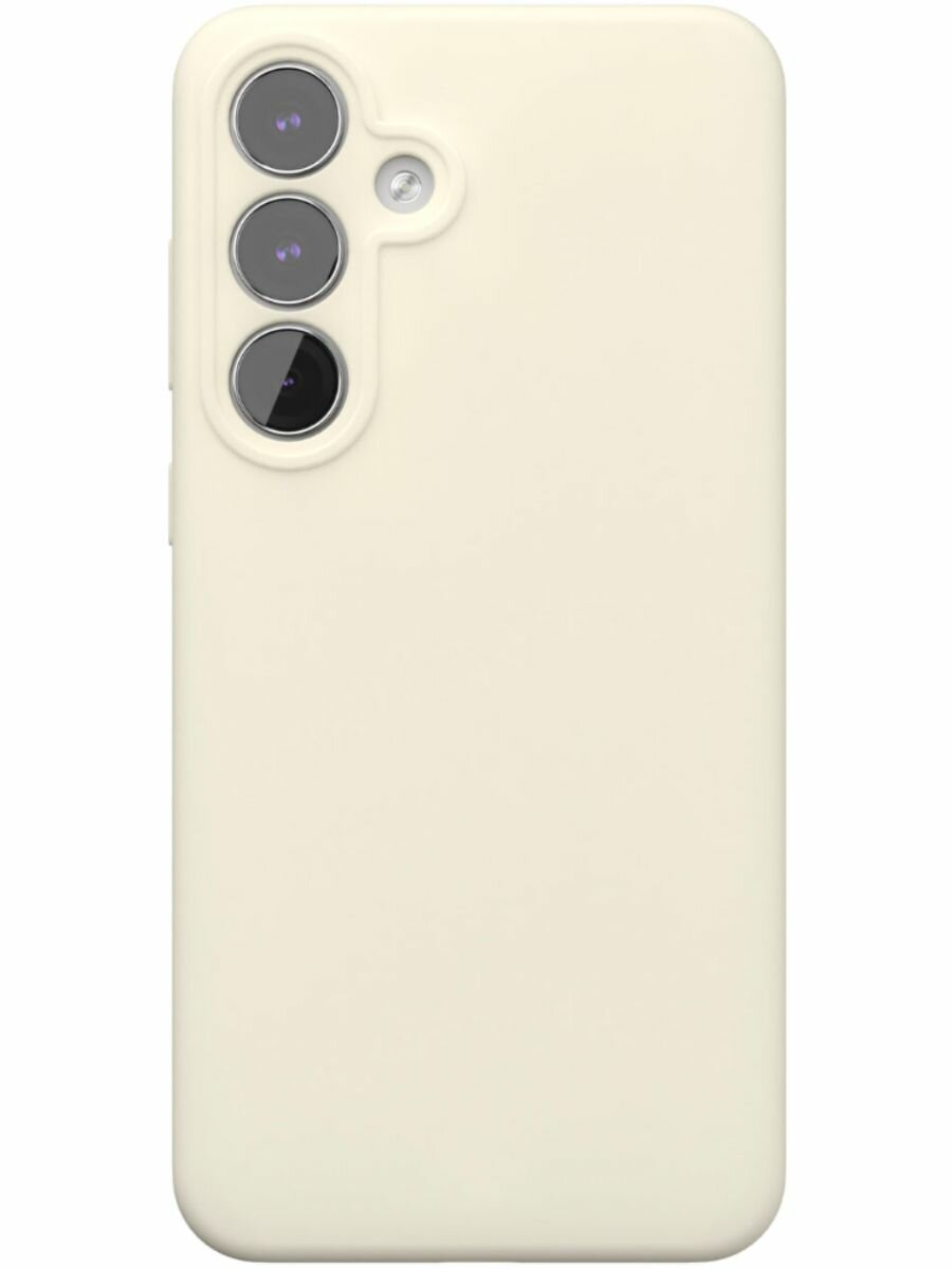 Чехол-накладка VLP Aster Case MagSafe для Samsung Galaxy S25 FE, молочный