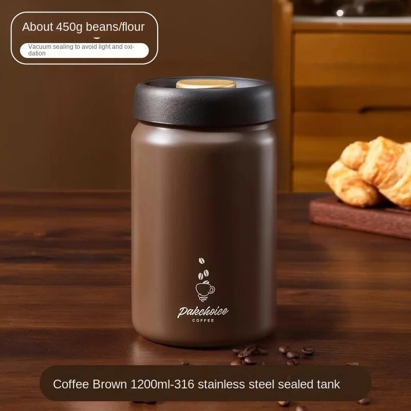 Контейнер для кофе 1200 мл, coffee brown