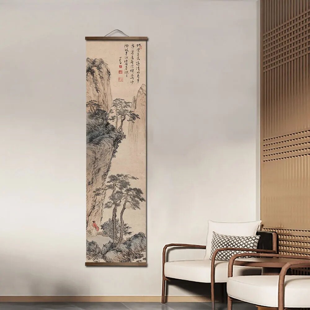 Китайская пейзажная живопись на холсте ZHUGEGE P115-3, 25x90cm-with frame