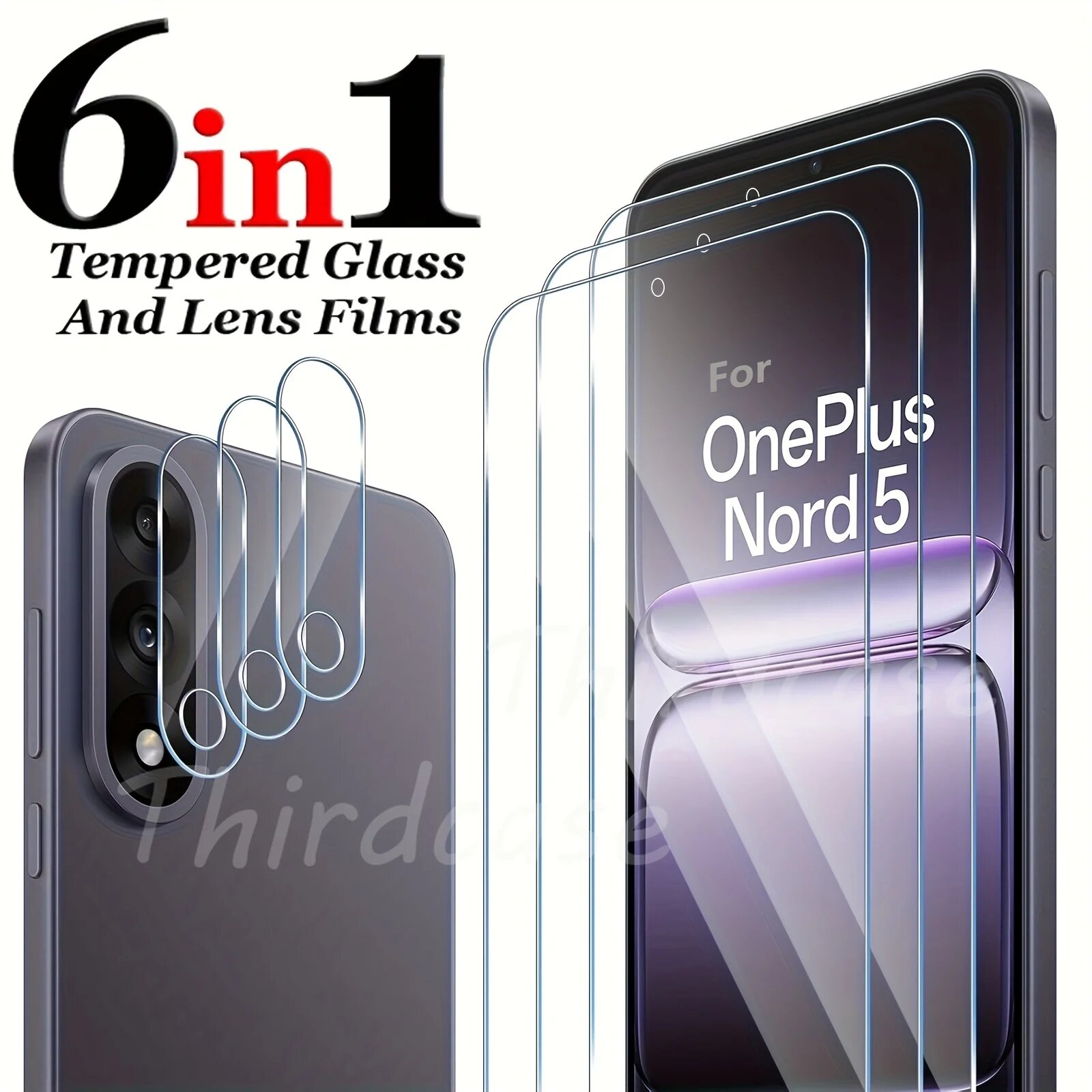 Закаленное стекло 3 + 3 объектива для OnePlus Nord 5 CE 5 4, Защитная пленка для объектива камеры для OnePlus Nord 4 5 CE5 HD Стекло для камеры OnePlus Nord 5