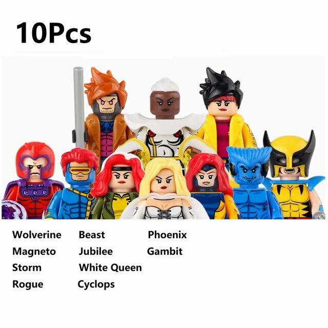 Набор строительных блоков Blade & Soul, включающий минифигурки Гамбита и Электры.