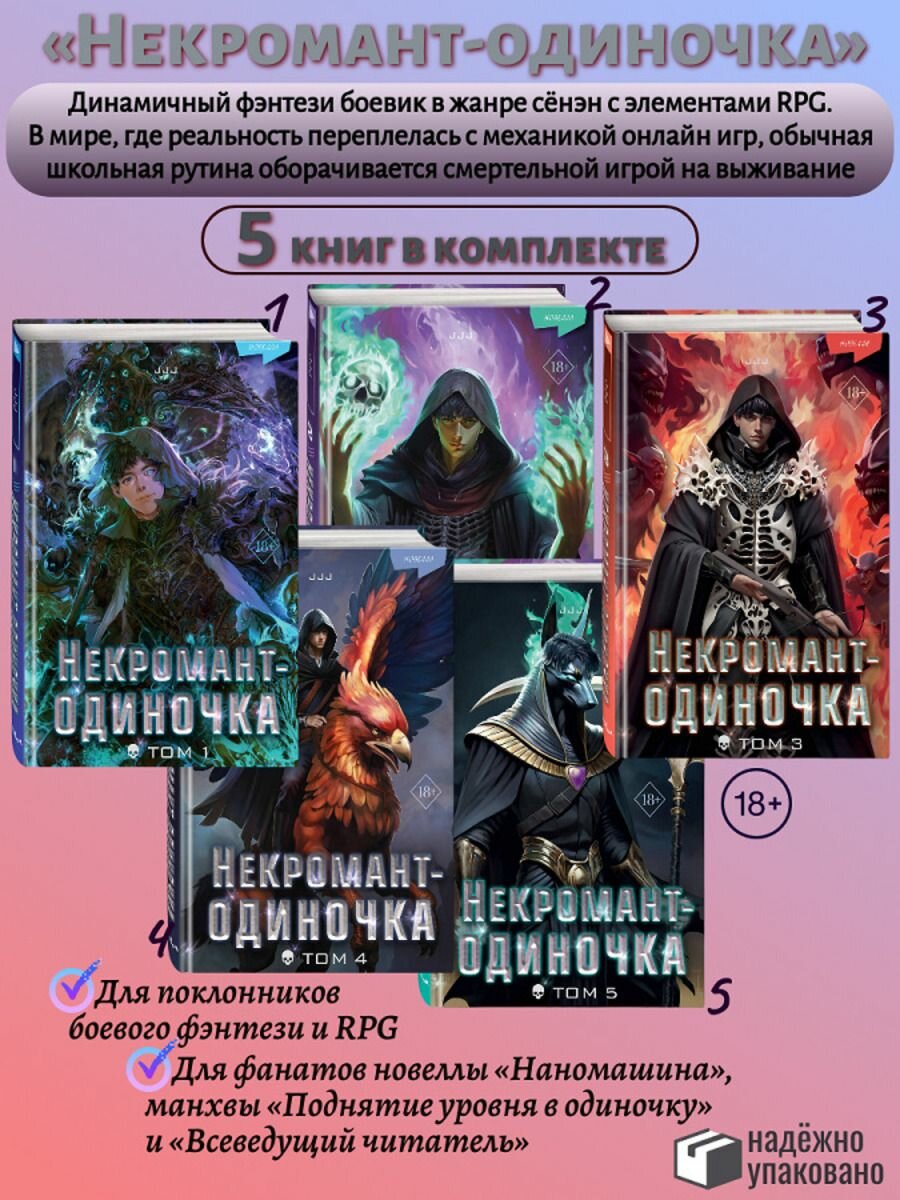 Комплект из 5 книг Некромант-одиночка (Кн. 1-5)