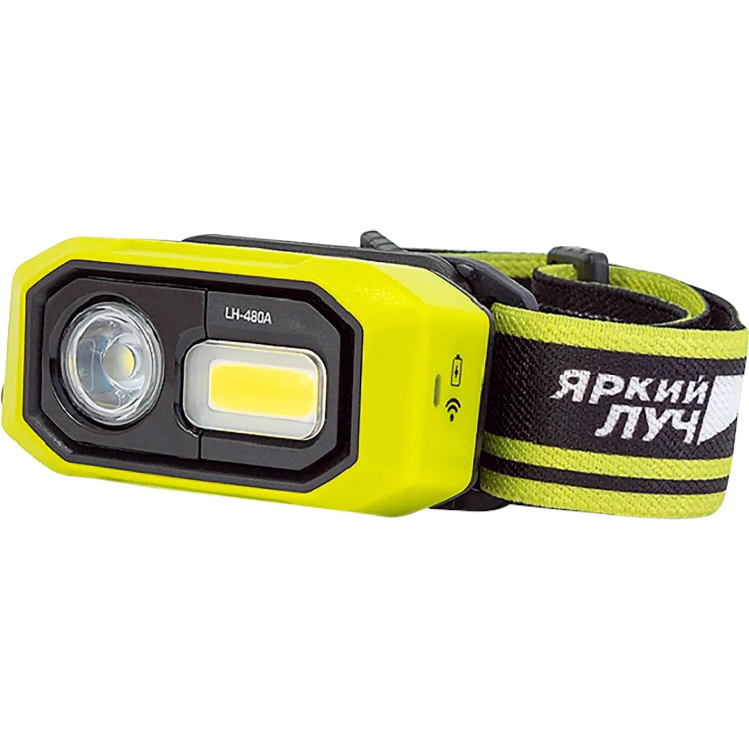 Фонарь налобный яркий ЛУЧ LH-480A MA-HALO II сенс. вкл/выкл, Li-ion 1400mAh