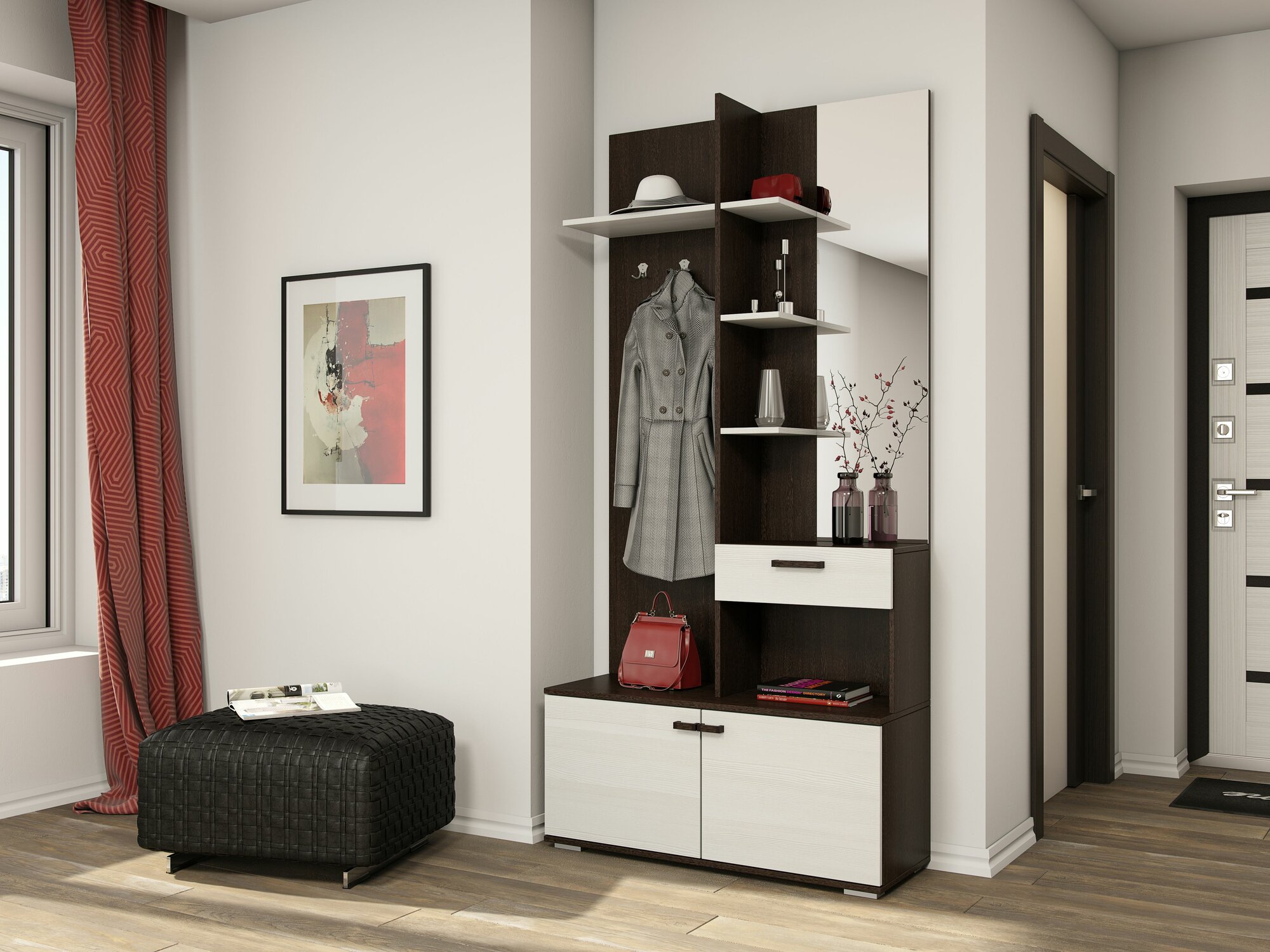 ЛДСП Прихожая инес ВЗ1000 Венге-Лоредо (Эра)