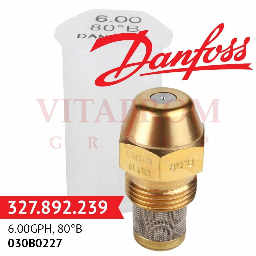 Форсунка Danfoss 6.00GPH, 80B, 030B0227