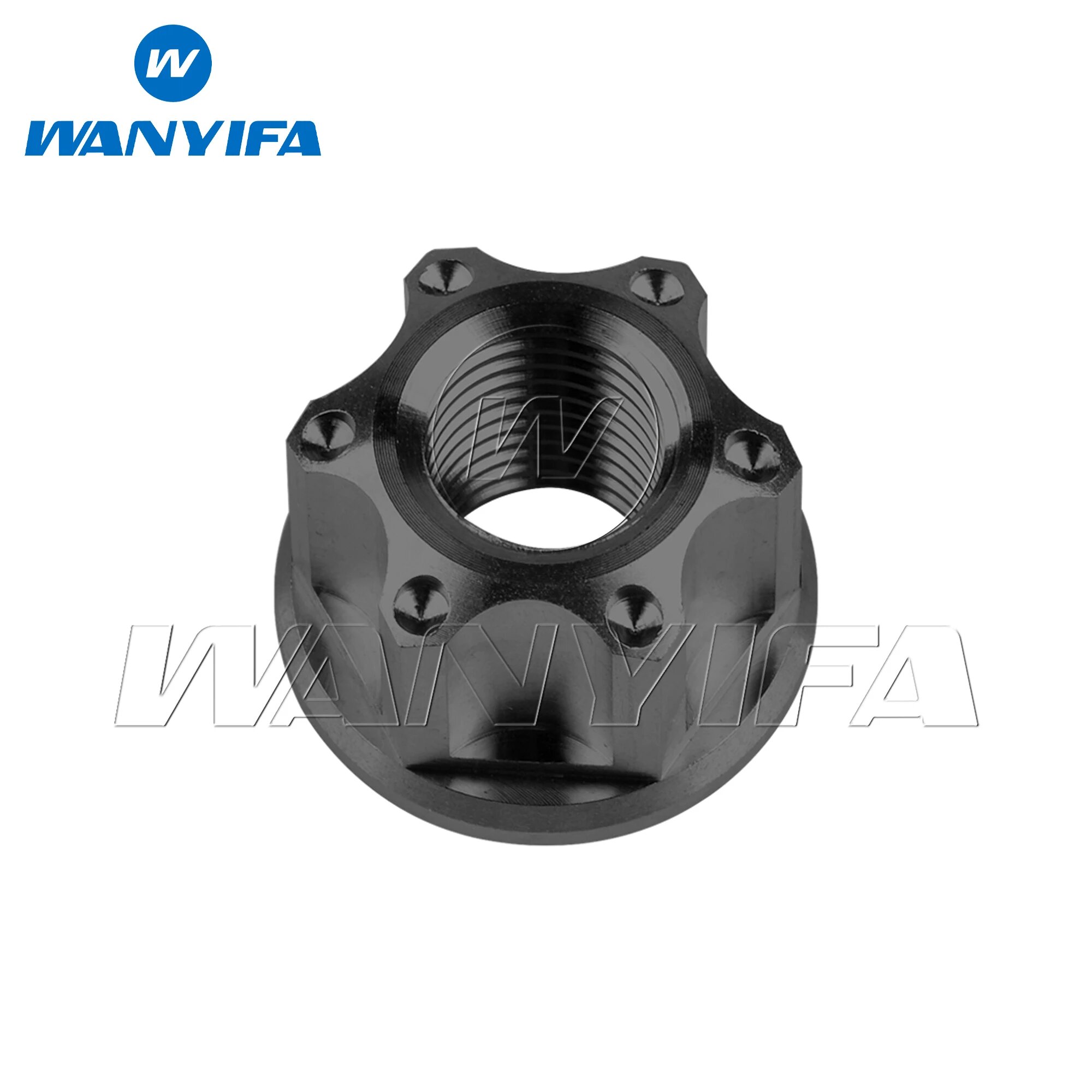 Wanyifa Титановые гайки M6 M8 M10 M12 M14 M16 M8 Pitch 1.25mm, Black