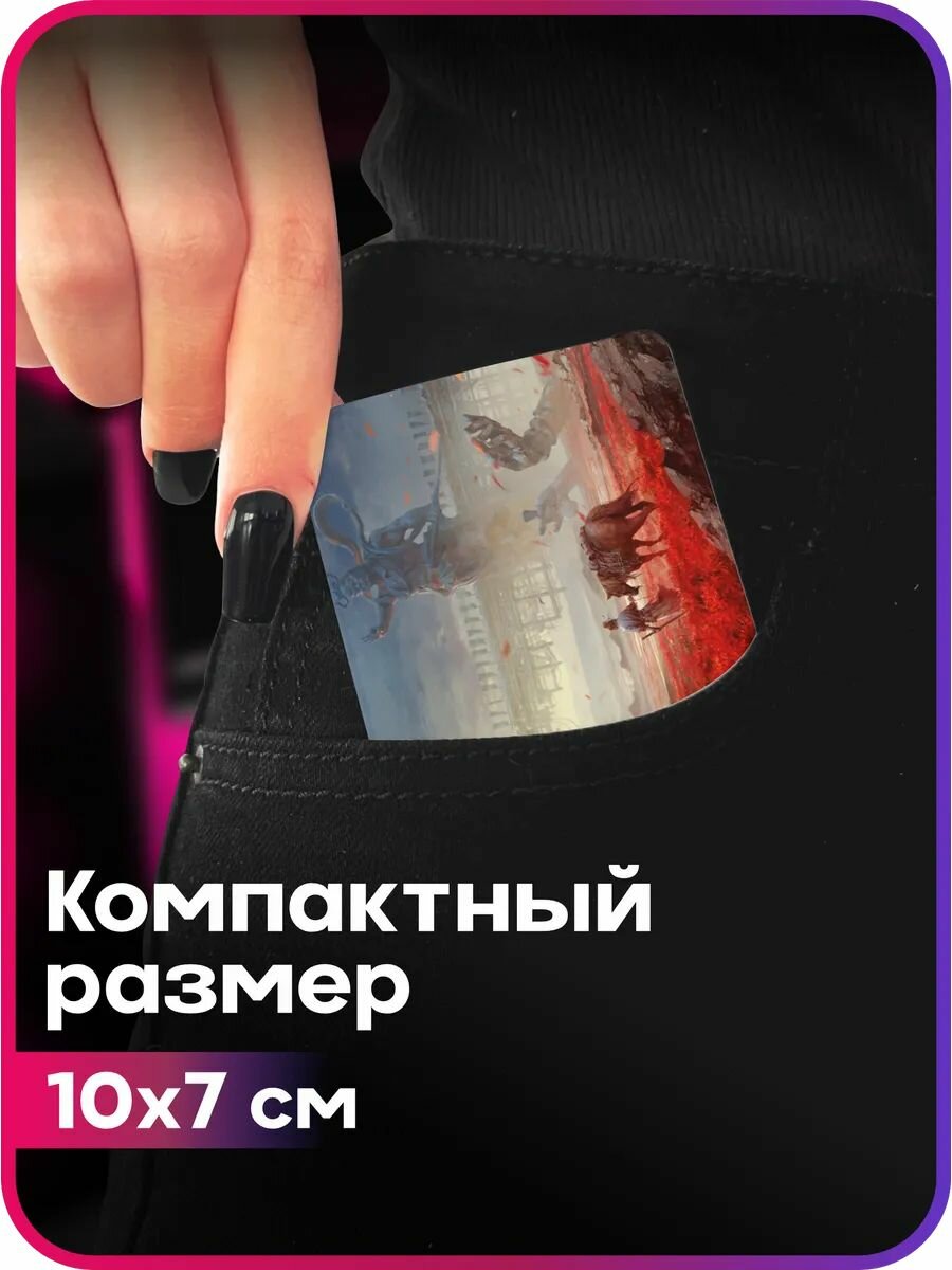 Картхолдер 1-я Наклейка, бежевый, коричневый, красный, серый — фото 1