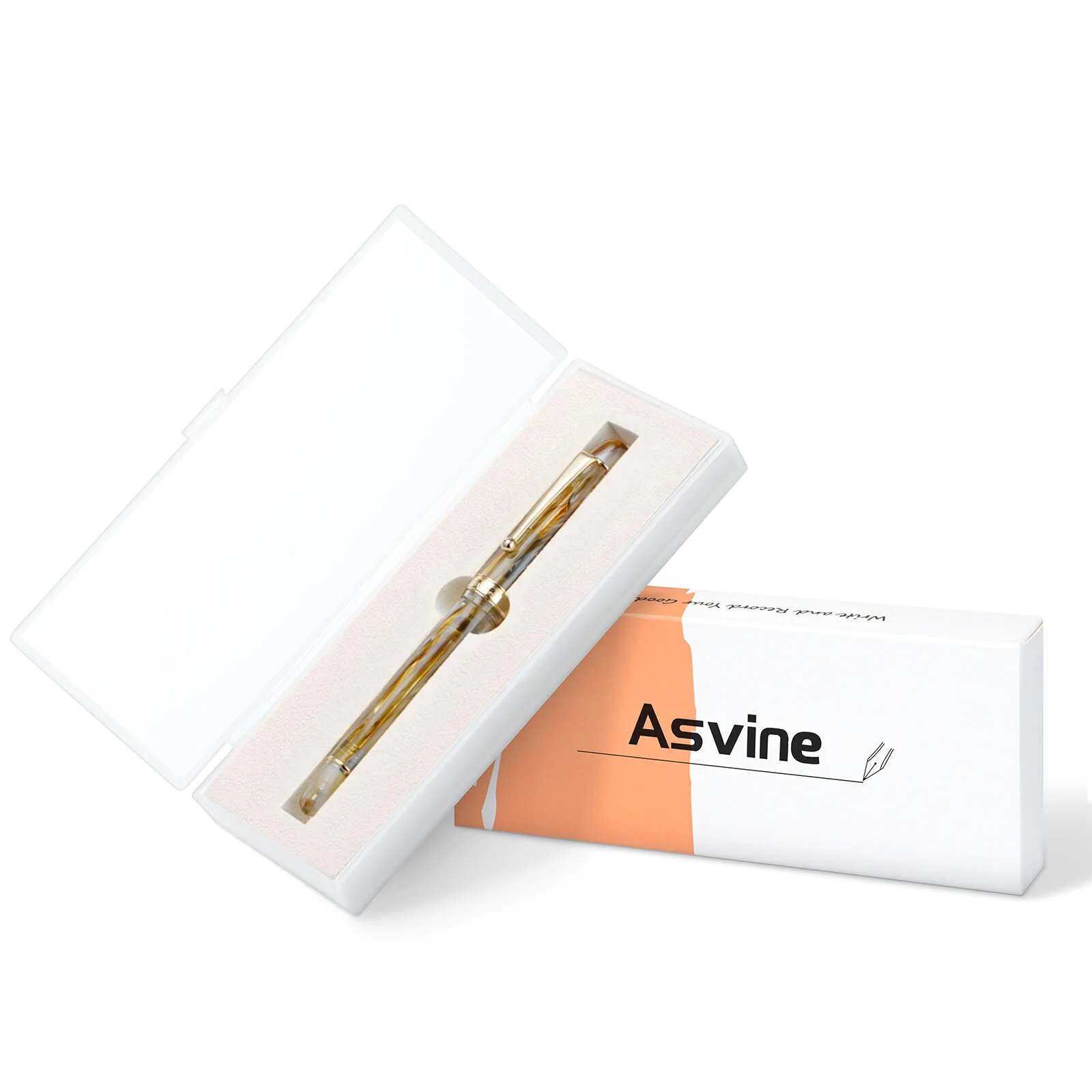 Перьевая ручка Asvine V126, перо EF, Brown Swirl с коробкой
