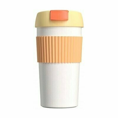 Термокружка KKF Rainbow S-U45C, 0.49 л, orange/white