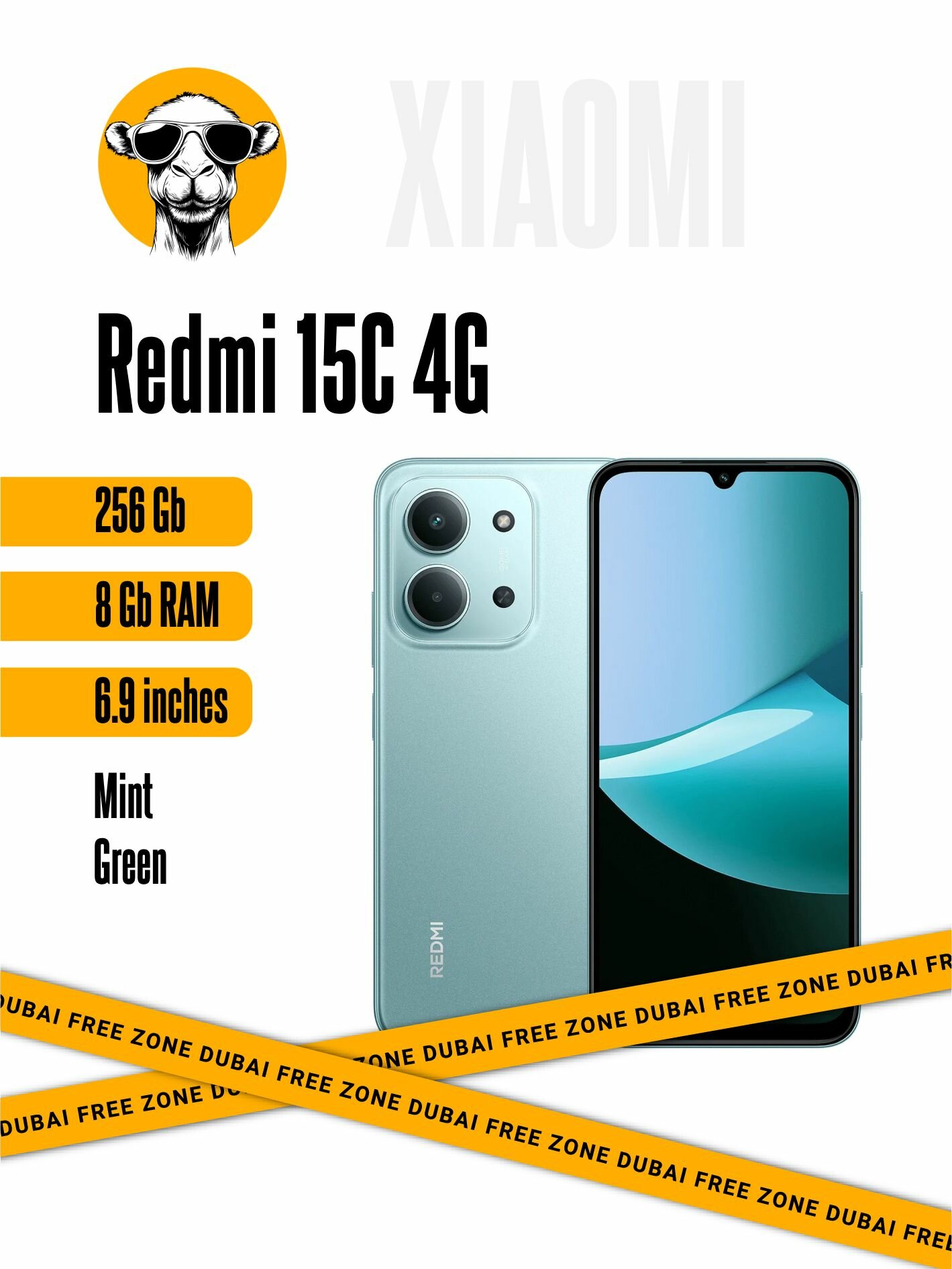 Смартфон Xiaomi Redmi 15C 4G 8/256Gb Mint Green/Зеленый