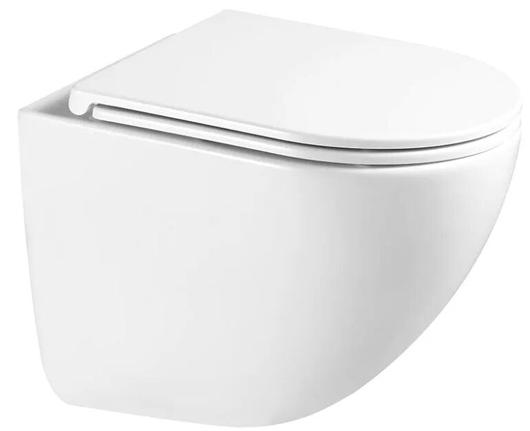 Умный унитаз подвесной SINTESI Ellipse SIN-TS-ELL-153 безободковый, с микролифтом, глянцевый белый