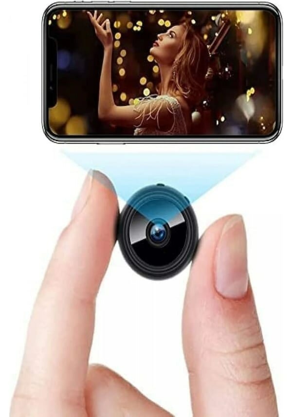 Камера A9 с магнитным креплением, 64G карта памяти, Wi-Fi, для домашнего мониторинга детей, для спорта на открытом воздухе, 1080P, ночное видение, черный цвет, 1x карта памяти, 1x поворотная база 360°, 1x камера, 1x гибкий кабель, 1x USB кабель, 1x